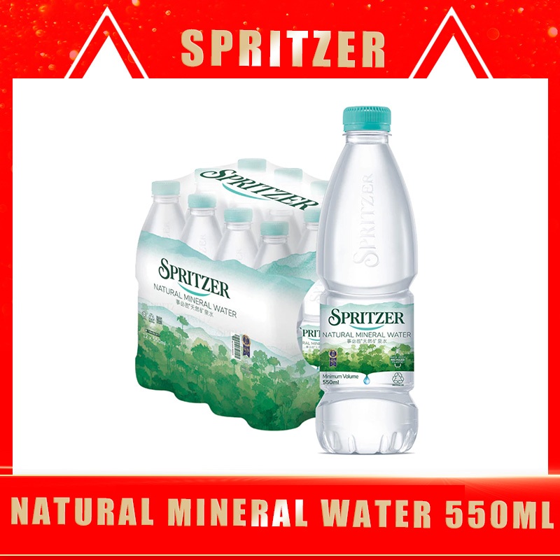 Spritzer Natural Mineral Water 550ml x 12 Bottles Per Carton | Shopee Singapore