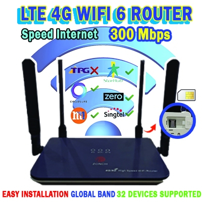 ZONCH 300Mbps Wireles N 4G LTE cAT4 Modem With Sim Card Slot Wifi 6 ...