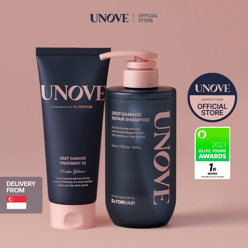 UNOVE Deep Damage Repair Shampoo 500g + Deep Damage Treatment EX 207ml ...