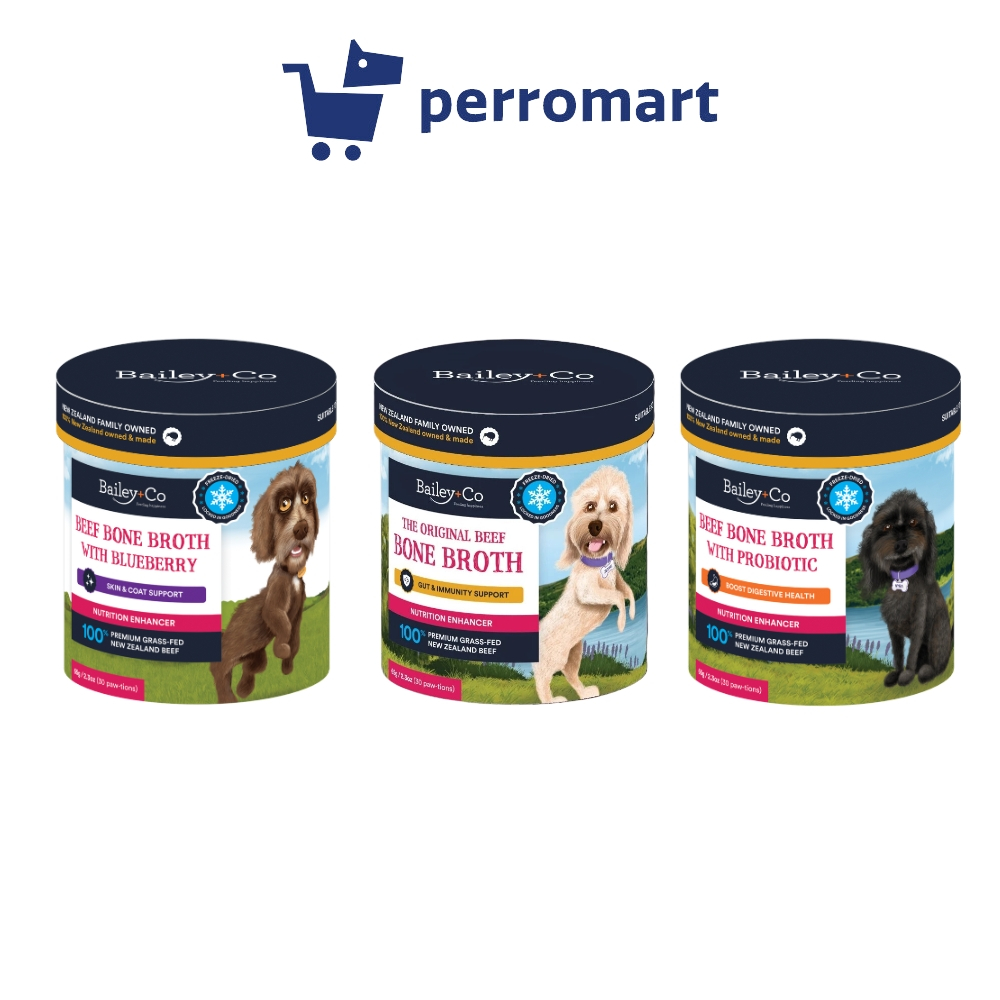 Bailey+Co 30g / 65g Dissolvable Bone Broth for Dogs & Cats (Immunity / Skin & Coat / Digestive ...