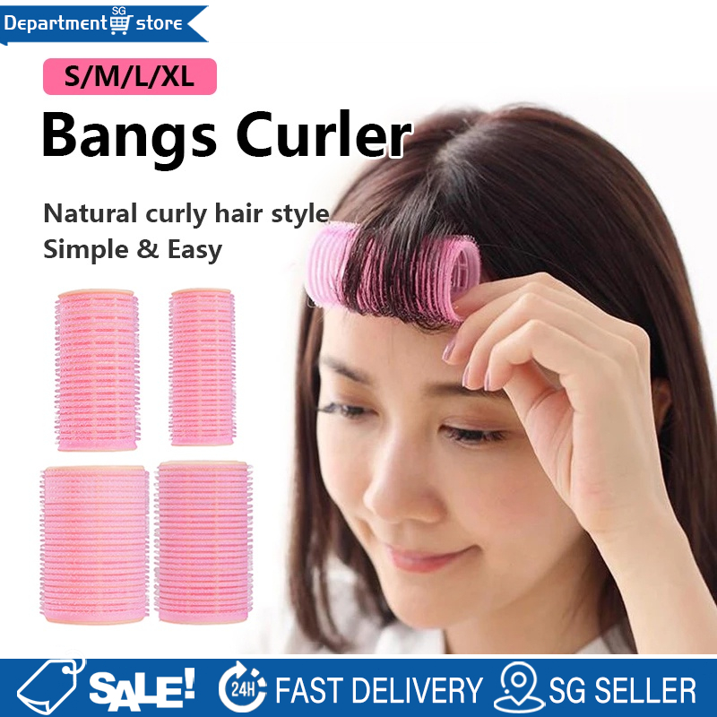 [SG seller]10.5cm Extra Long Hair Roller Air Bangs Hair Roller DIY ...