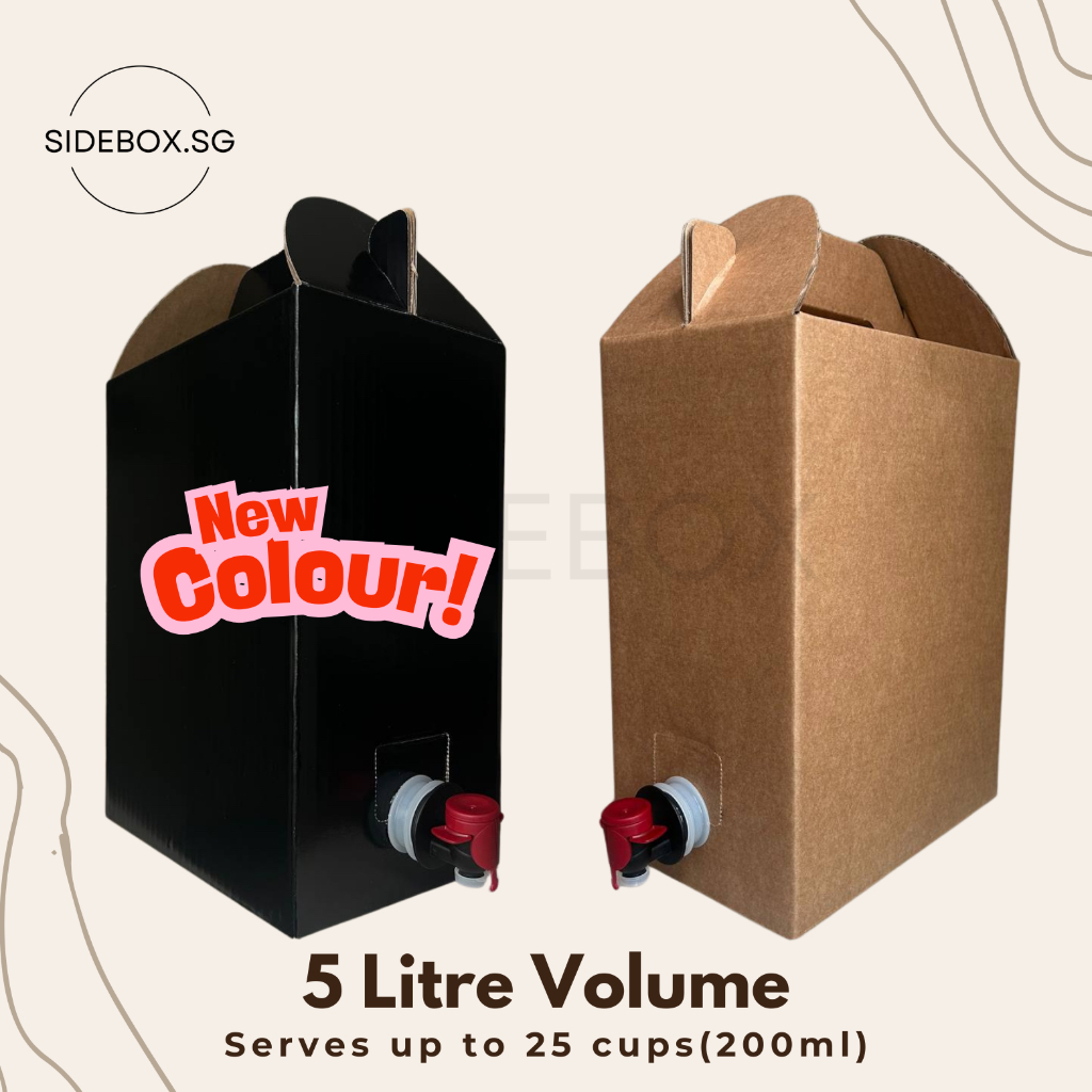 5L Disposable Drink Dispenser Cardboard Box with Thermal Bag for hot ...