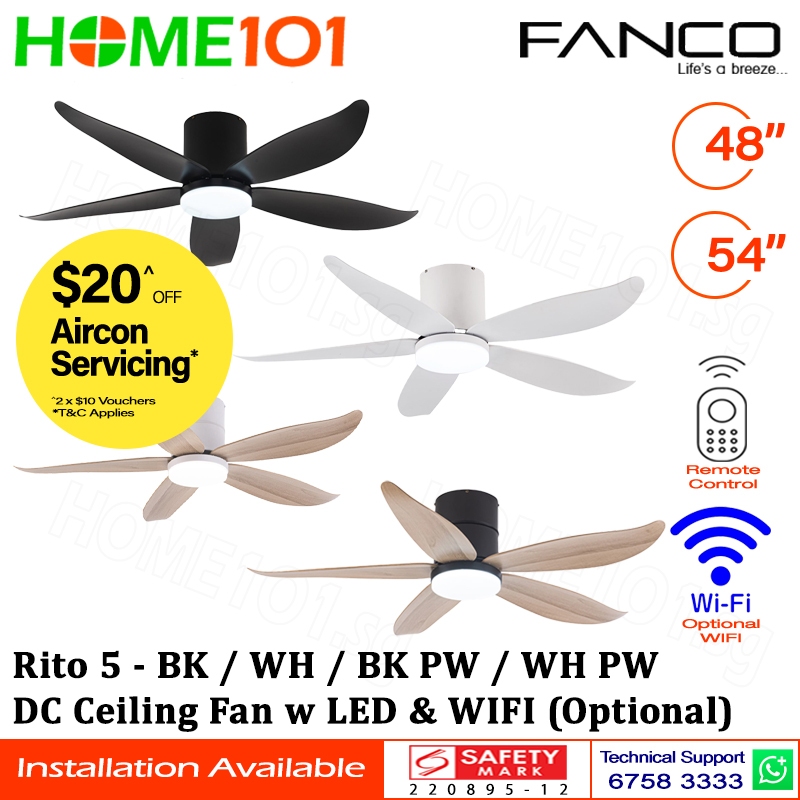 ($1 REPLACEMENT) Fanco DC Motor Ceiling Fan with LED Light & Remote ...