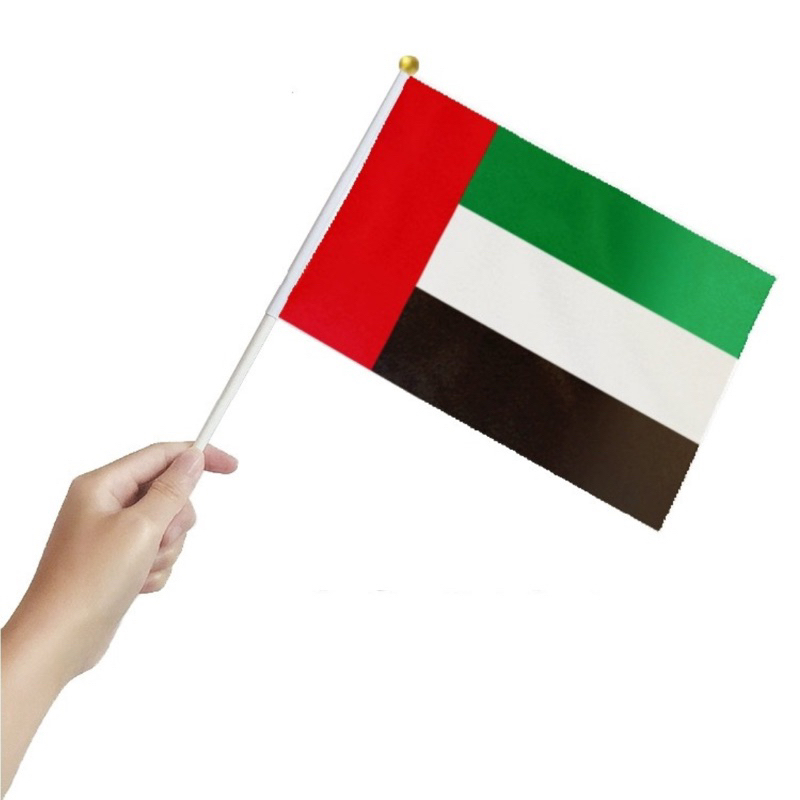 Spot Delivery United Arab Emirates 【5PCS】Hand-Waving Flag 14*21*30cm ...