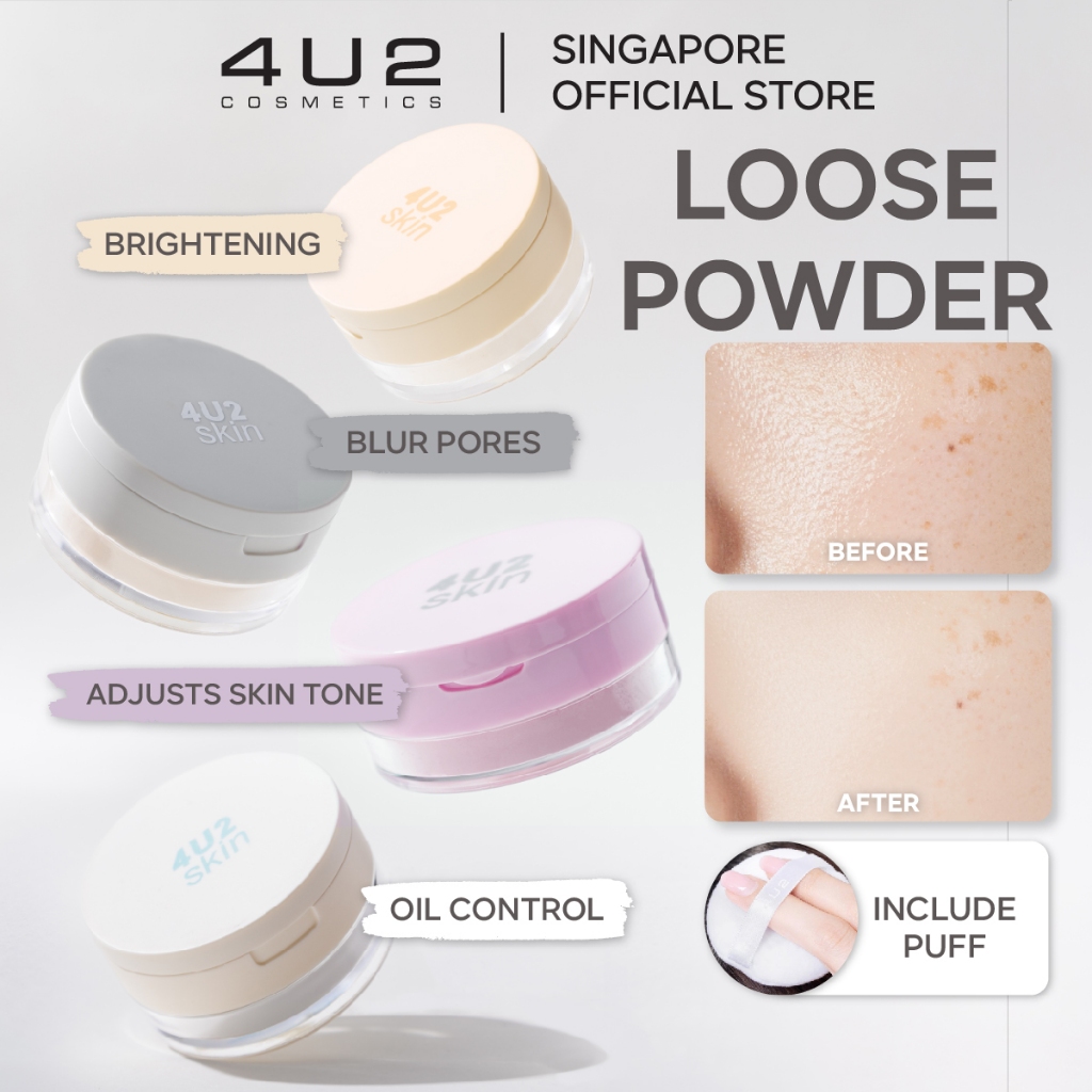 [4U2] 🇸🇬 Loose Powder 10g | Best Seller🔥Oil Control💧Matte Finish ...