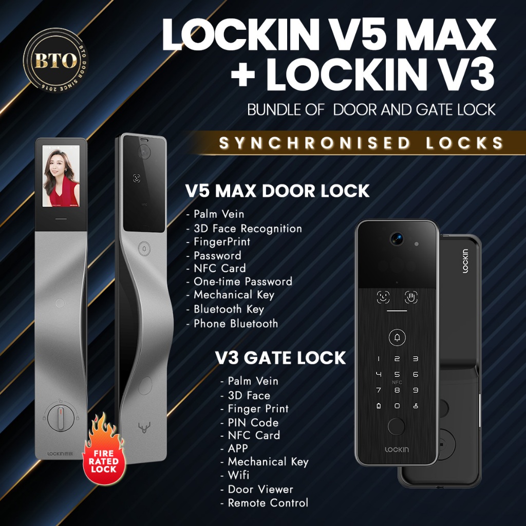 Lockin Digital Lock Bundle Deals, 2 Years Warranty, Installation ...