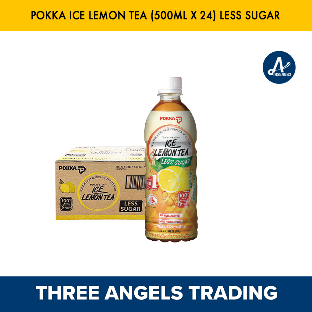 Pokka Ice Lemon Tea (500ml x 24) Less Sugar | Shopee Singapore