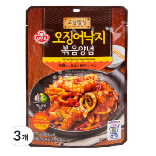 [Ottogi ] One Meal Squid & Octopus Stir-Fry Seasoning, 120g *3 packs ...