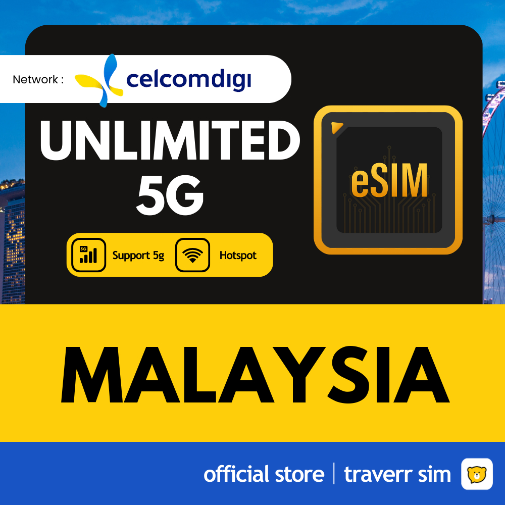 【Malaysia eSIM】【🔥 Real Unlimited Data 5G】【Digi + Celcom】马来西亚 Travel ...