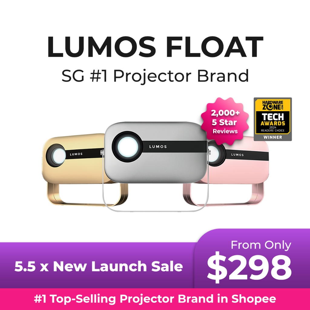 [Official Store] LUMOS FLOAT Home Cinema Projector | Shopee Singapore
