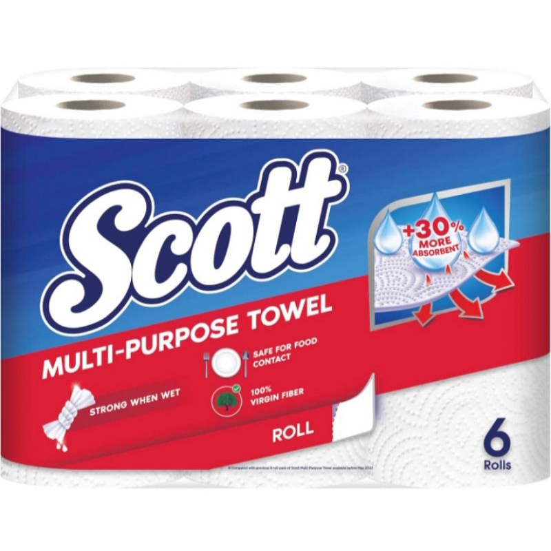 Scott multi-purpose towel 1 pack (6 rolls) | Shopee Singapore
