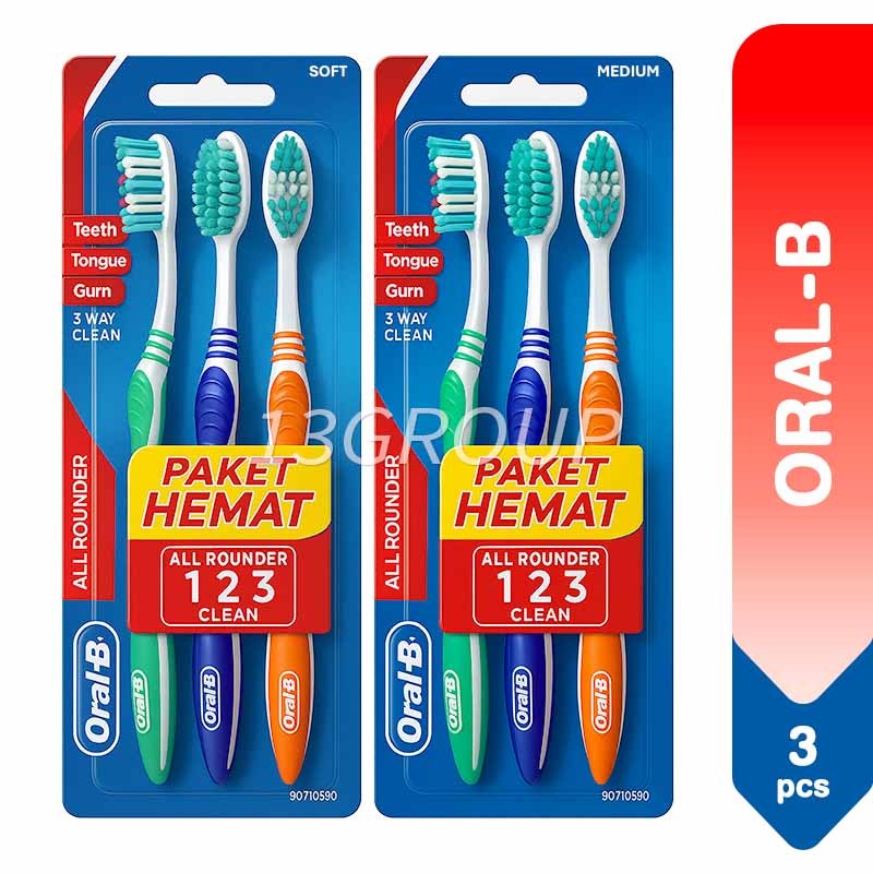 Oral-B All Rounder Toothbrush Soft / Medium / Complete Oral Care Multi ...