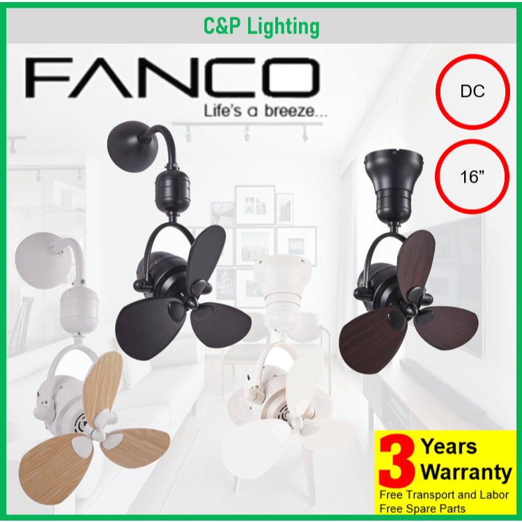 (New Launch) Fanco CO Fan Dual System 16" Corner / Ceiling Fan with ...