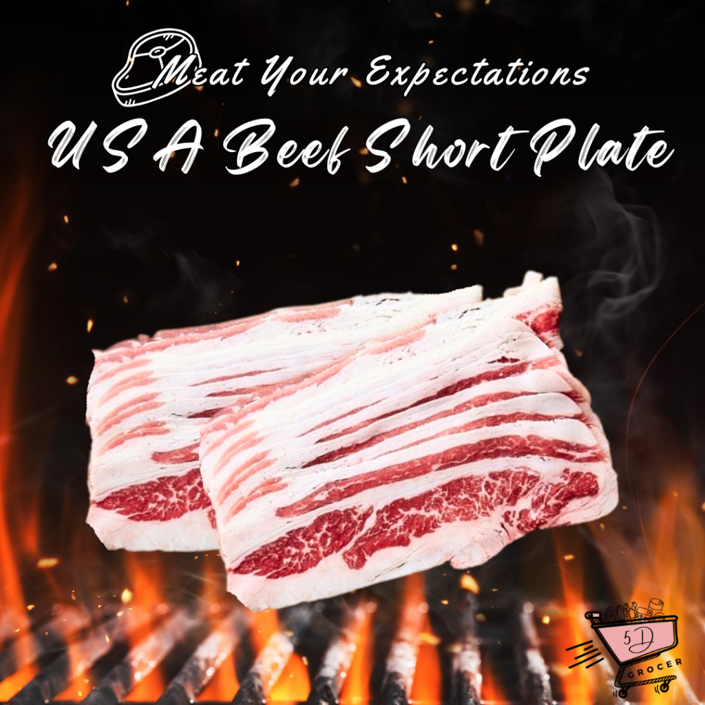 [5D Grocer] Premium Frozen USA Beef Short Plate Sliced 500g | Shopee ...