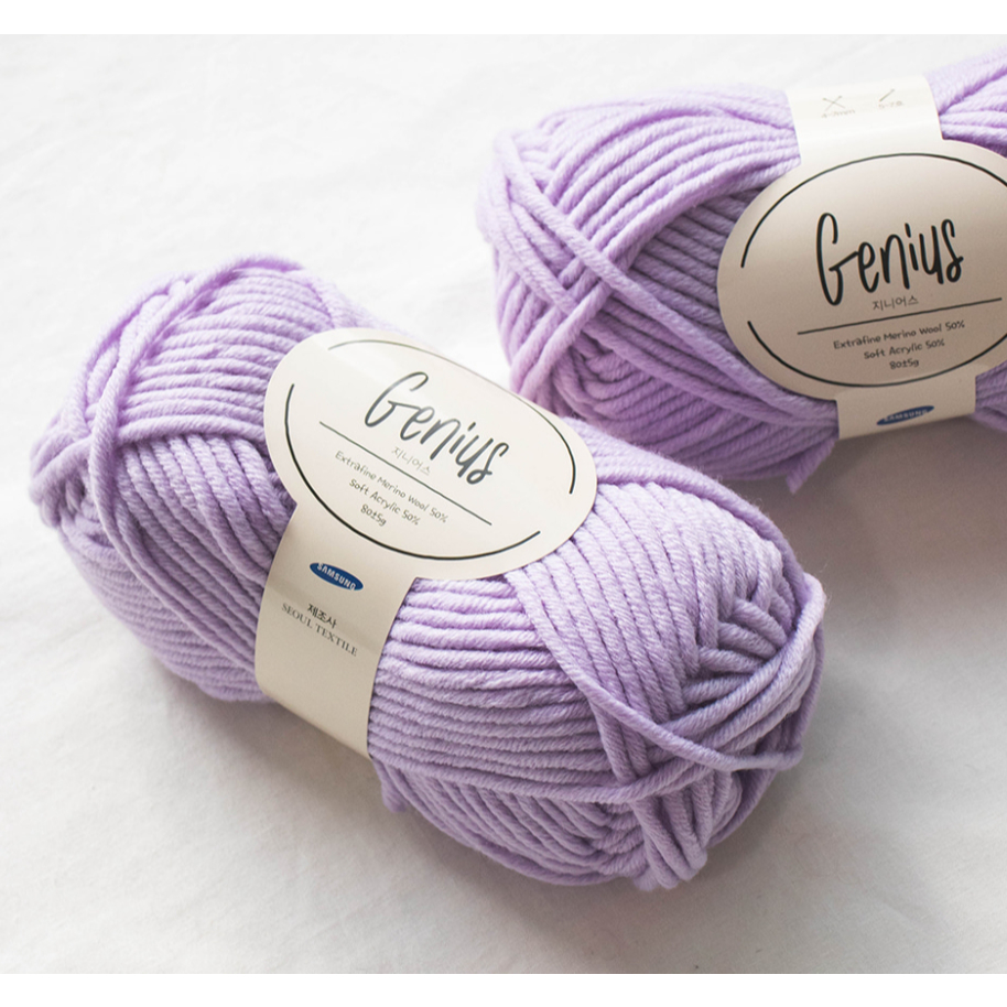 [Genius] 80g_80m_3mm_Very Soft Yarn (Extra Fine Merino Wool 50%+Soft ...
