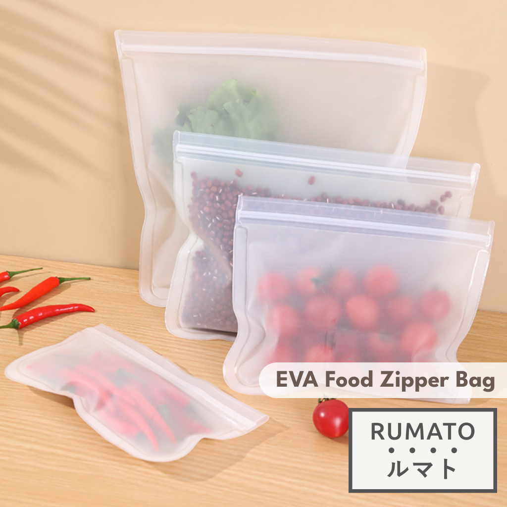 RUMATO | Reusable EVA Food Zipper Bags | Leak-Proof Ziplock Freezer ...