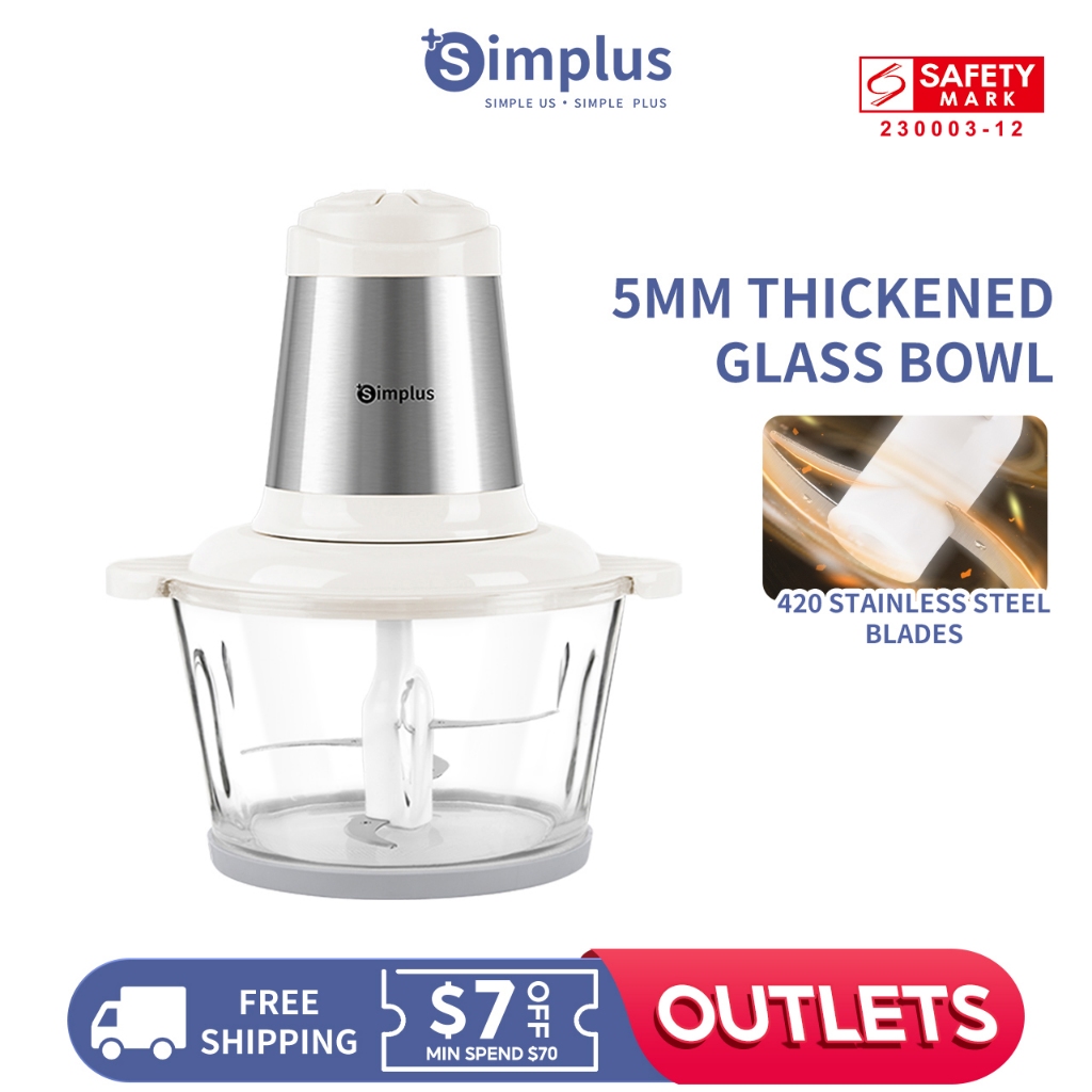 Simplus Meat Grinder 4 Stainless Steel 300W 2L Food Processor Blender 2 ...