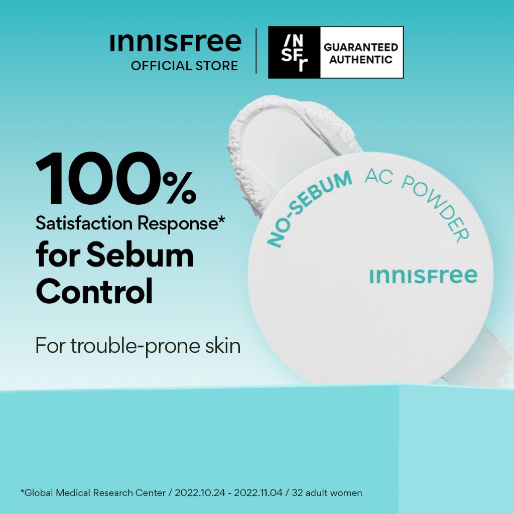 INNISFREE No Sebum AC Powder 5g - Makeup Setting, Oil Control, Loose ...