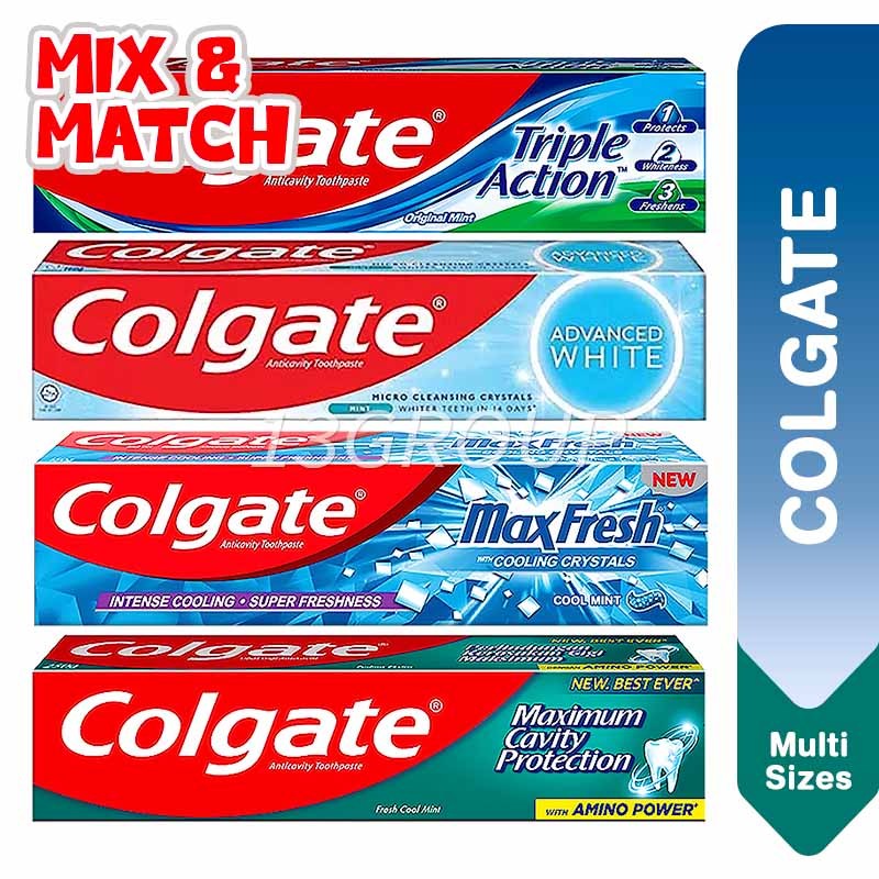 Colgate Toothpaste Advanced White / Max Cavity / Max Fresh / Triple ...