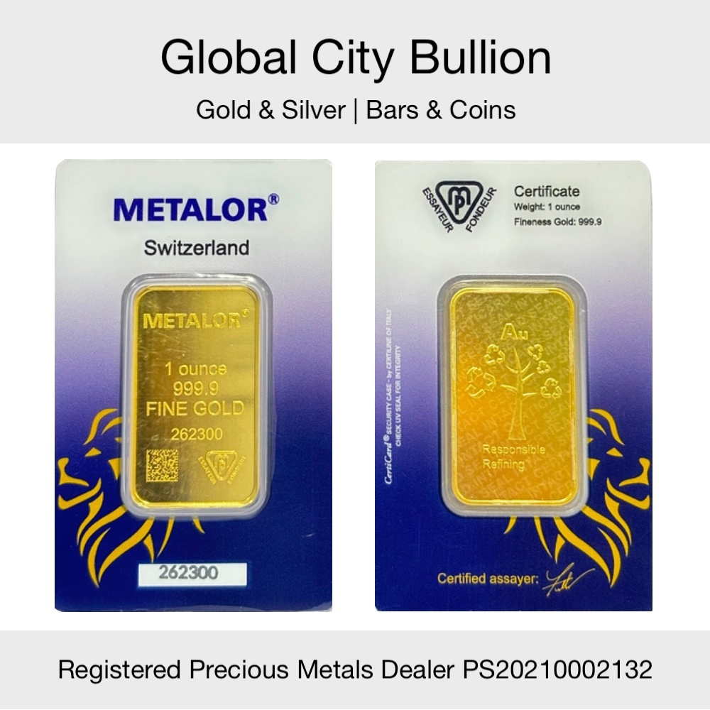 Metalor 1 oz Minted Gold Bar - Merlion | Shopee Singapore