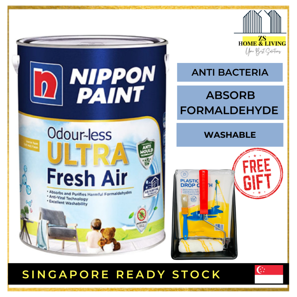Nippon Paint Odour-Less Medifresh ULTRA FRESH AIR Easywash 1L | 5L ...