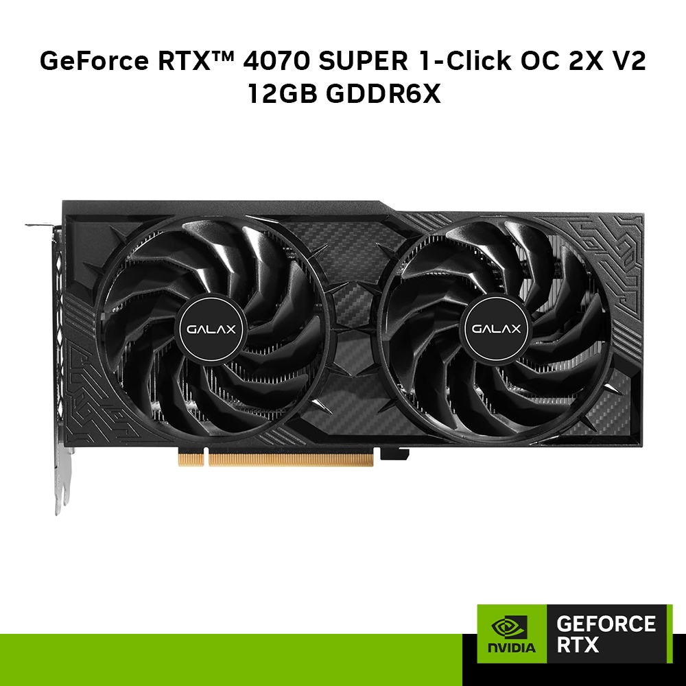 GALAX GeForce RTX™ 4070 SUPER 1-Click OC 2X V2 12GB GDDR6X Graphics ...