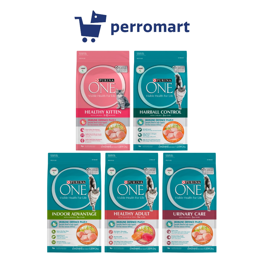 Purina ONE Dry Cat Food 380g-1.2kg (Indoor Advantage, Healthy Adult Kitten, Urinary Care ...