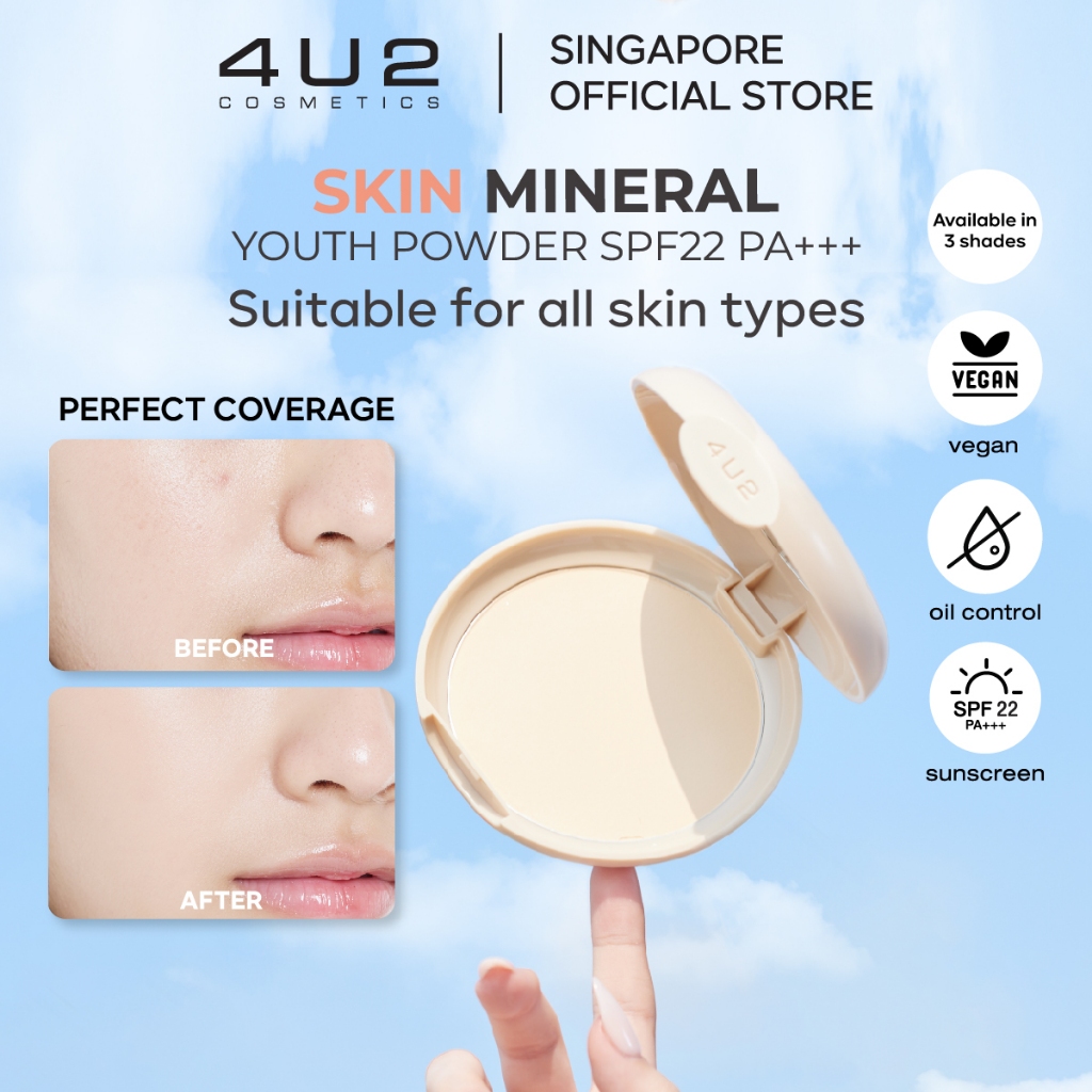 [4U2] 🇸🇬 Skin Mineral Youth Powder SPF 22 PA+++💨Oil Control |Light ...