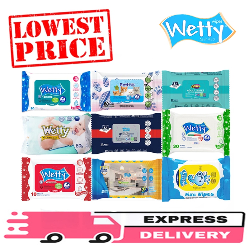 ⭐Bundle Deal⭐ Wetty Adult / Kitchen / Pet / Baby / Anti Bacterial Wet ...