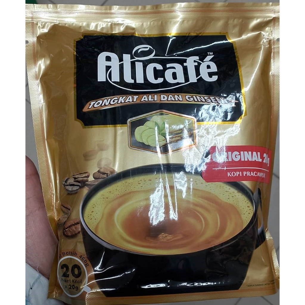 Alicafe Tongkat Ali dan Ginseng (Original 20g) Kopi Pracampur | Shopee ...