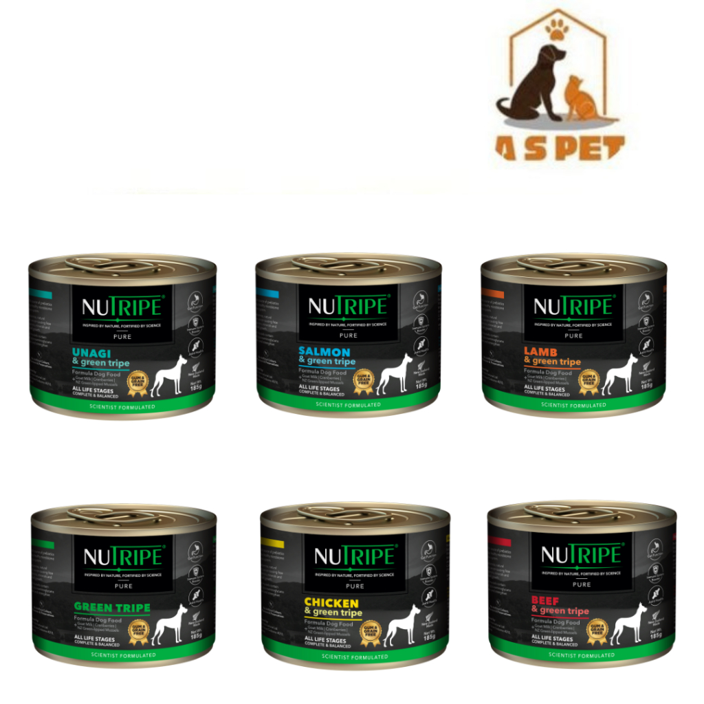 **PROMO** Nutripe DOG Pure Gum-Free Wet Food 185g (12 cans / 24 cans) | Shopee Singapore