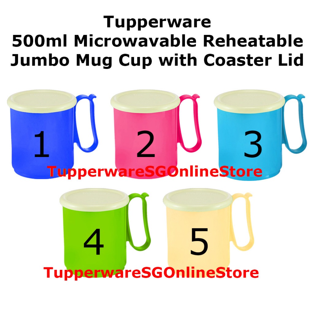 Tupperware 500ml Microwavable Microwave Safe Reheatable Jumbo Mug Cup ...