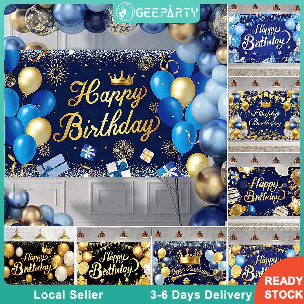 Happy Birthday Backdrop Cloth Backdrop Fabric For Birthday Party ...
