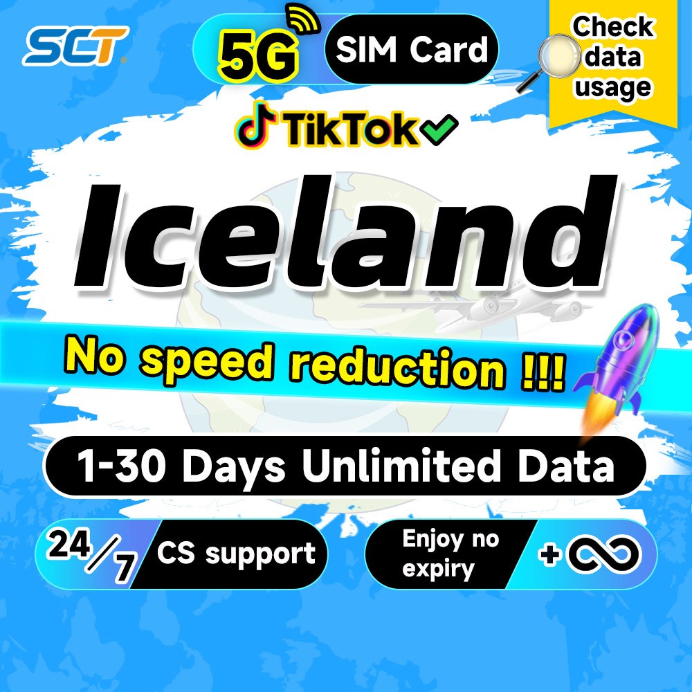 Iceland SIM Card 3-30 Days Total 1GB-3GB Unlimited 4G Data NOVA/SIMINN ...