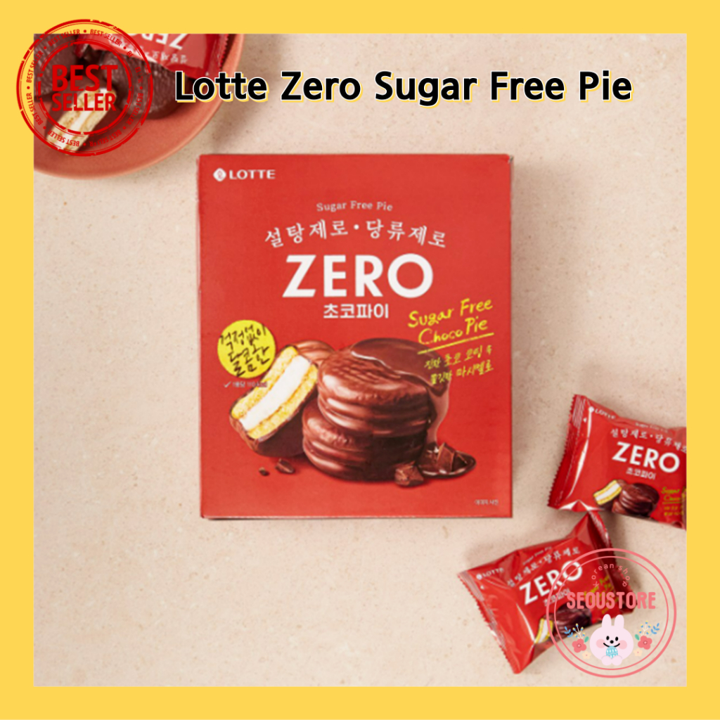 [Lotte] Zero Choco Pie Sugar Free Snack 336g | Shopee Singapore