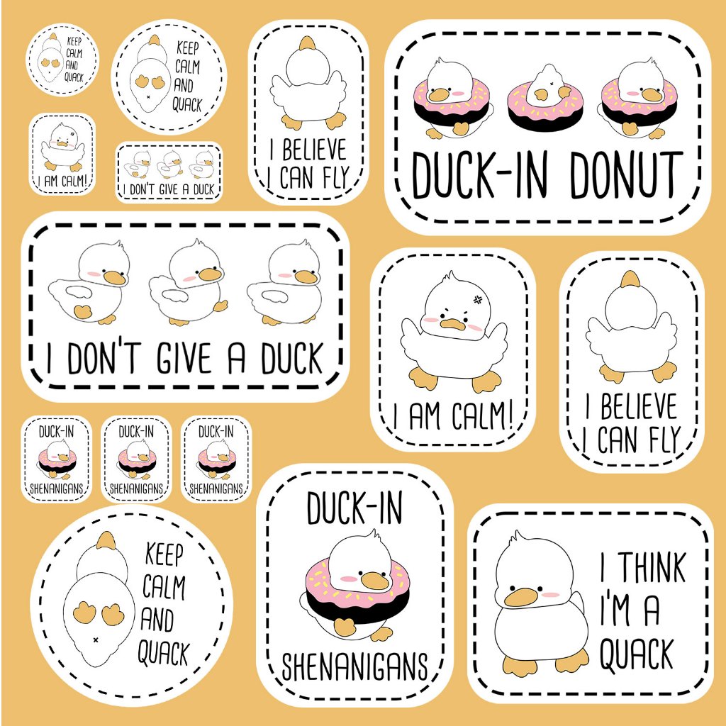 [SG SELLER] Duck meme premium quality, die cut printing, vinyl stickers ...