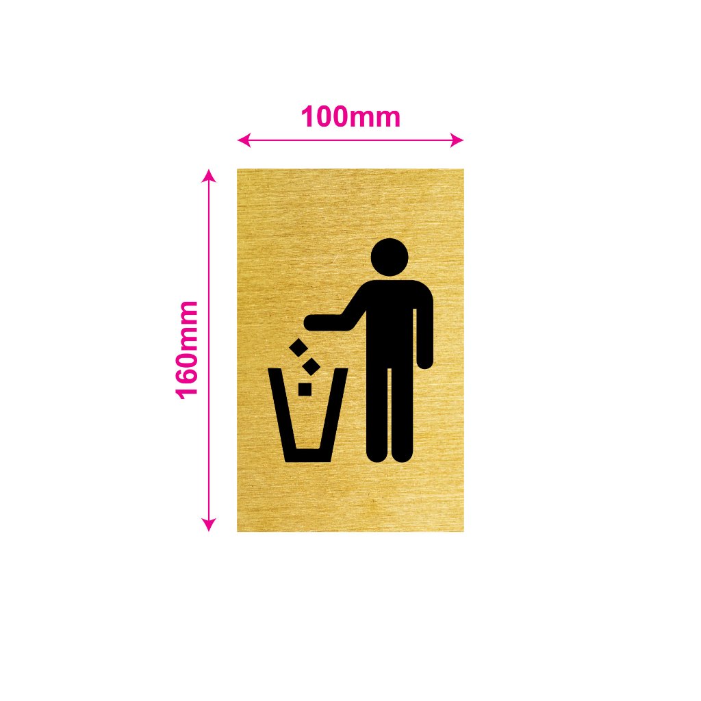 THROW AWAY TRASH SIGN/SIGNAGE | 100mm x 160mm | OFFICE SIGN, SHOP SIGN ...