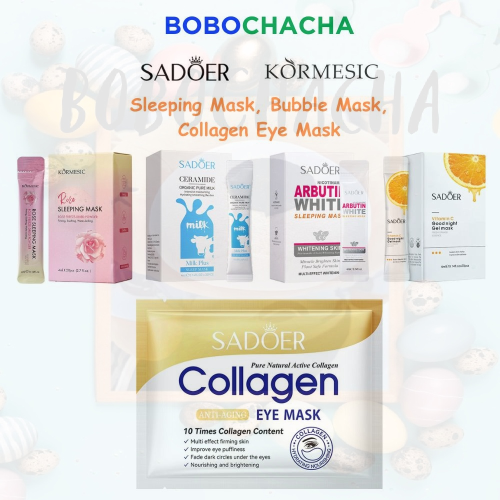 KORMESIC SADOER SLEEPING MASK, BUBBLE MASK, COLLAGEN EYE MASK | Shopee ...