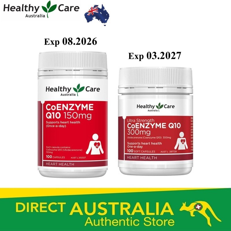 Healthy Care CoEnzyme Q10 150mg 100 Capsules / Ultra Strength 300mg 100 ...