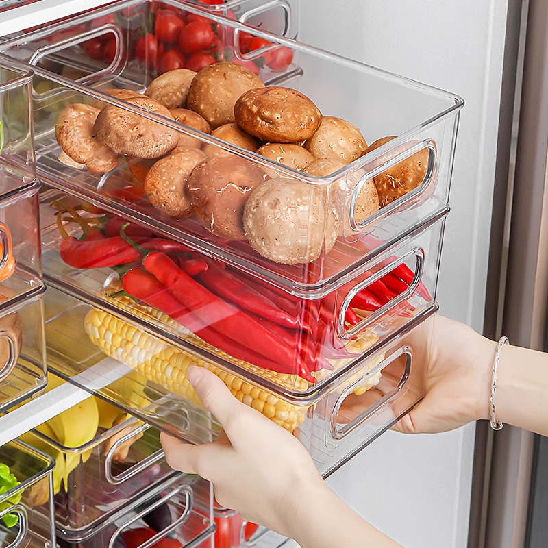 Fridge Storage Tray /Refrigerator Organizer stackable / Food Container ...