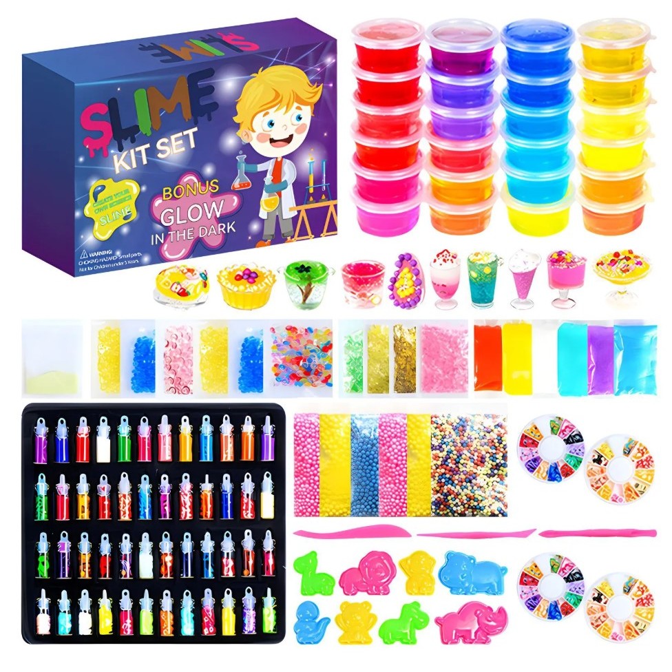 DIY Slime Kit Children Slime Making Kit Clear Glitters Slime STEM Toys ...