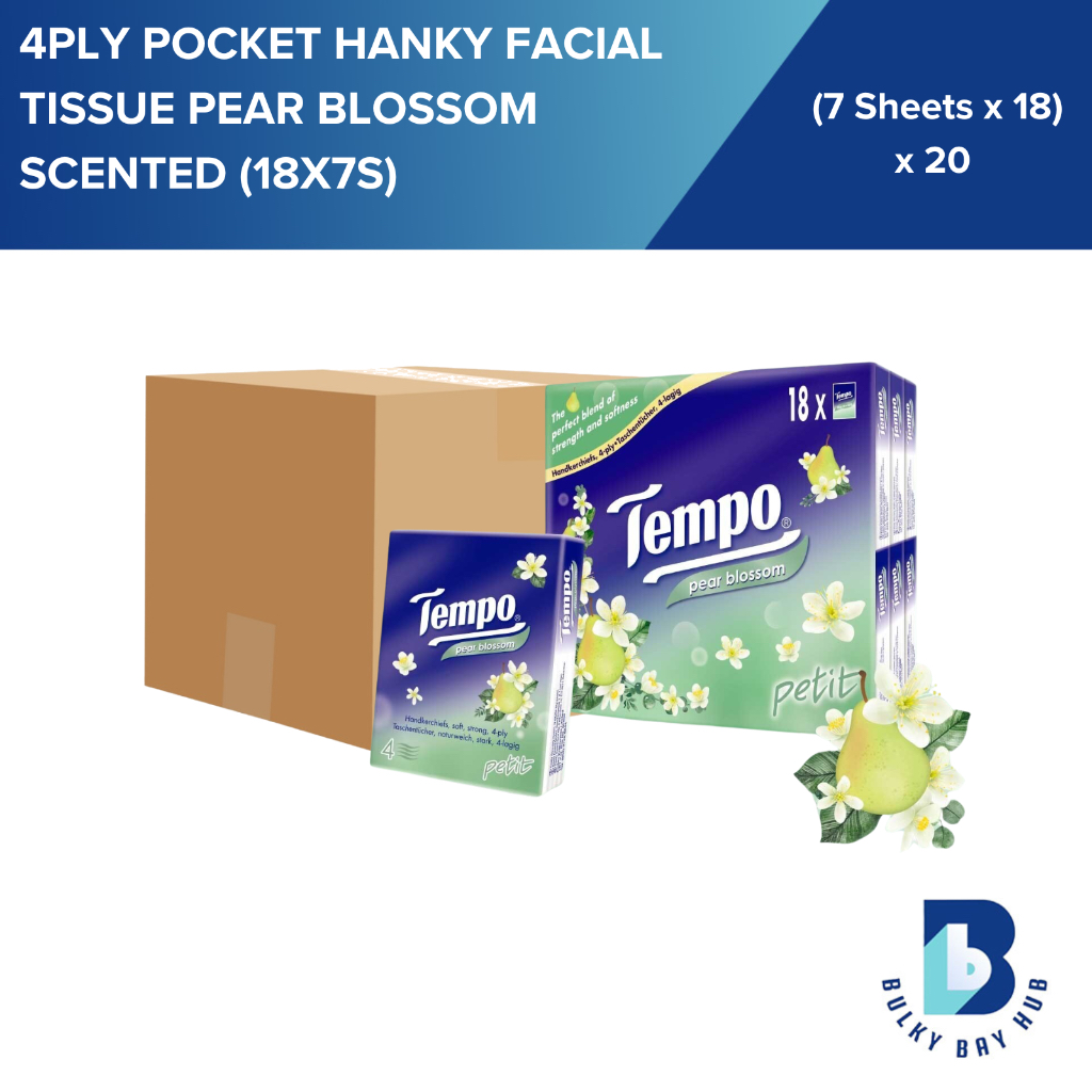 [Tempo Official] 4ply Pocket Hanky Facial Tissue Pear Blossom Scented ...
