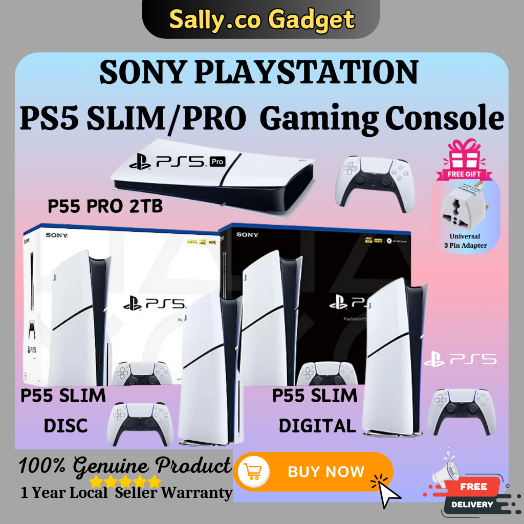 PlayStation 5 Slim PS5 Console Physical Standard Disc & Digital /PS 5 ...