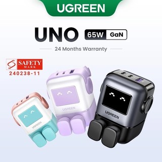 UGREEN UNO RobotGaN 65W 3 Ports USB C USB A Fast Charger | Shopee Singapore