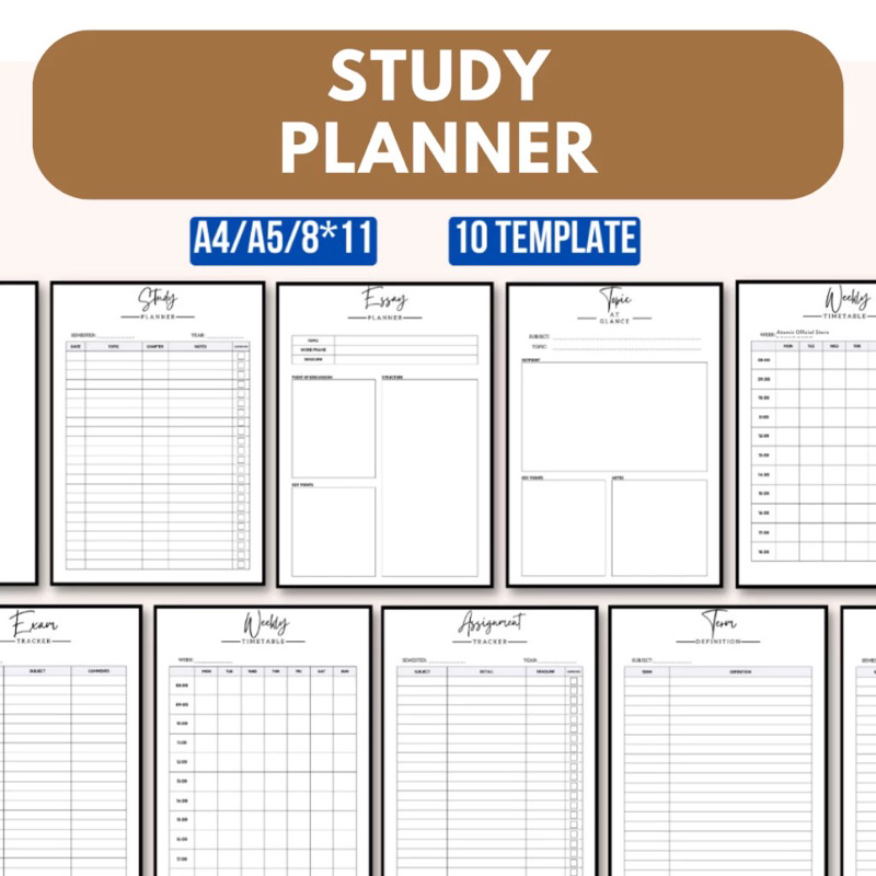 Student Planner Template Essay Study Planner Weekly Timetable ...