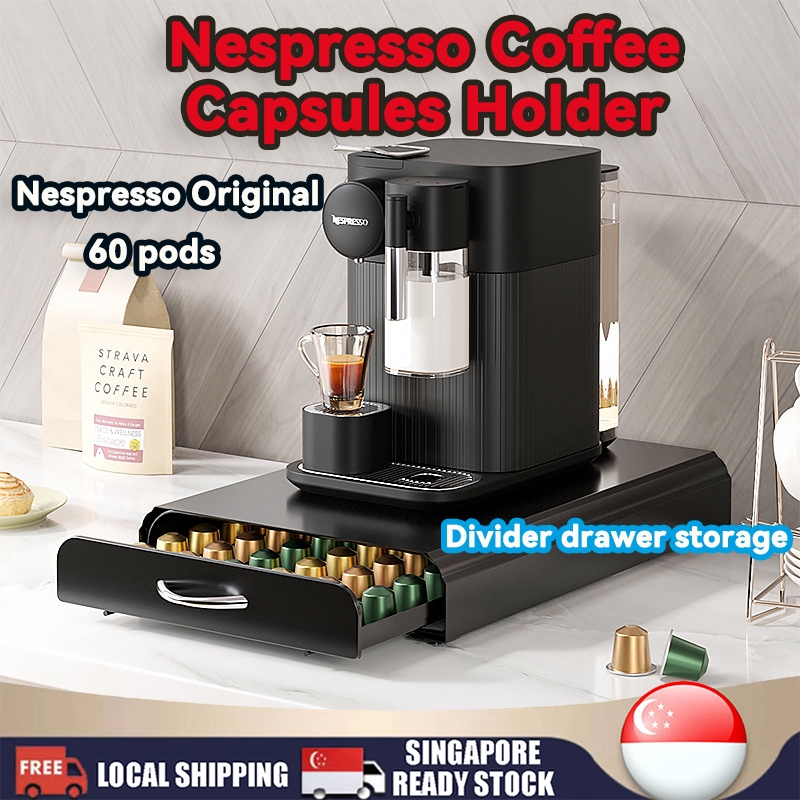 [SG Stock]Nespresso Drawer Type Coffee Capsules Organizer/Drawer for 60 ...