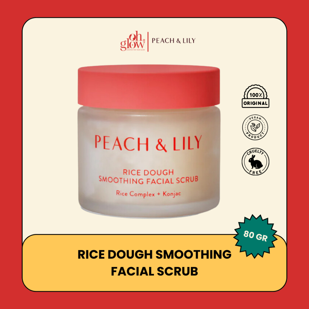 Peach & Lily Rice Dough Facial Scrub – Fine Gentle Exfoliator for ...