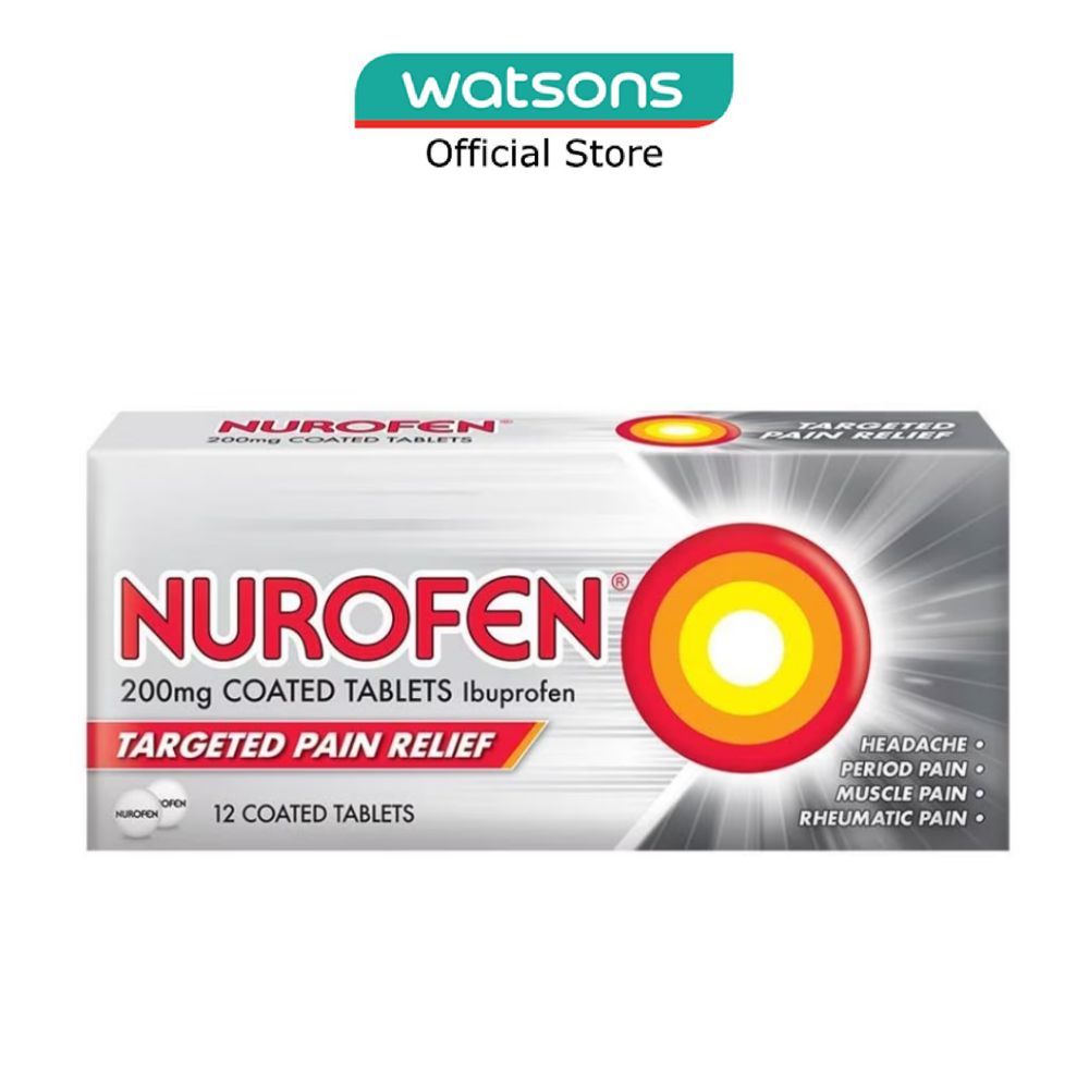 NUROFEN Coated Tablet 200mg (Relief for Pain and Fever) 12s | Shopee ...