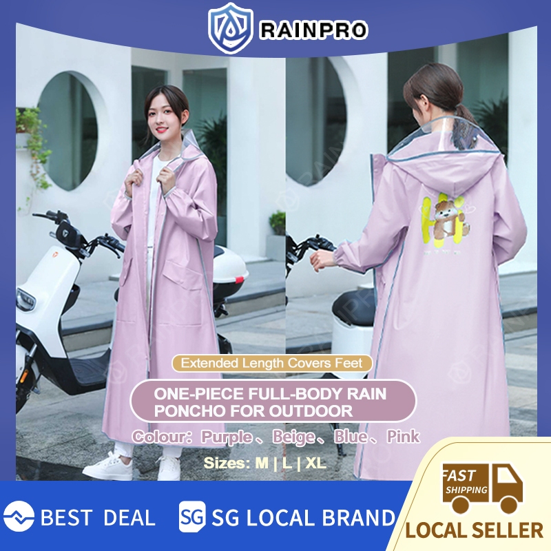 [RAINPRO]🚴‍♀️🌧️Non-Disposable EVA Raincoat: One-Piece Full-Body Rain ...