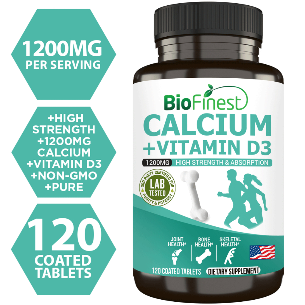 Biofinest Calcium Vitamin D3 Supplement - 1200mg Enhanced Absorption ...